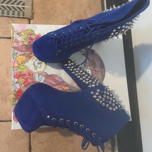 Jeffrey Campbell | Shoes | Royal Blue Jeffrey Campbell Spiked Litas ...